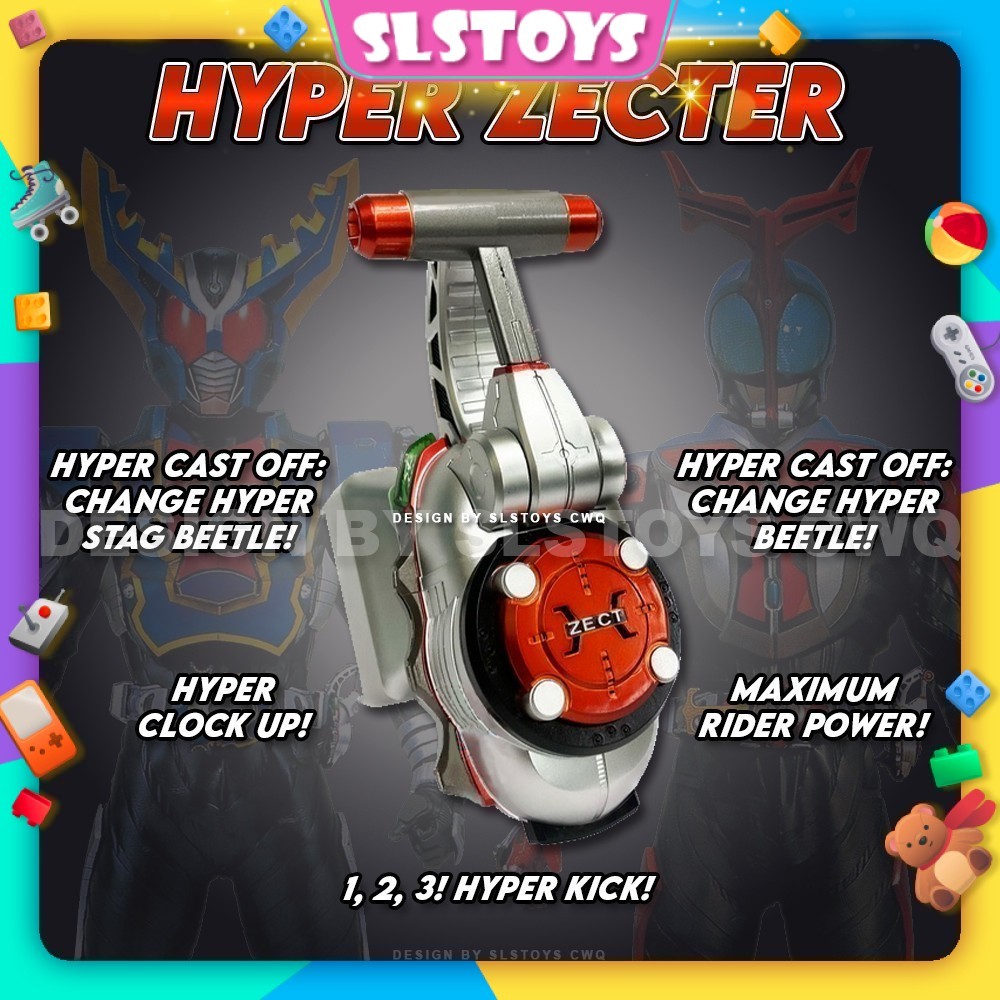 [Light & Sound] Keman Rider Kabuto Hyper Zecter Compatible Kabuto ...