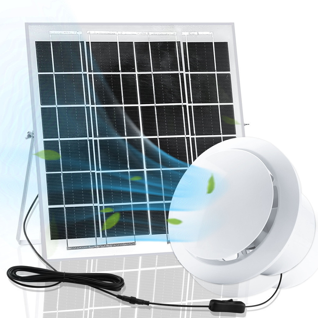 DC Solar Air Fan Mini Exhaust Fan6 Exhaust Fan Bathroom Powerful 8W ...