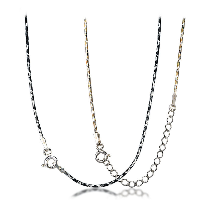 S925 Italian Silver 18K Yellow Gold Laser Color Separation Round Snake ...