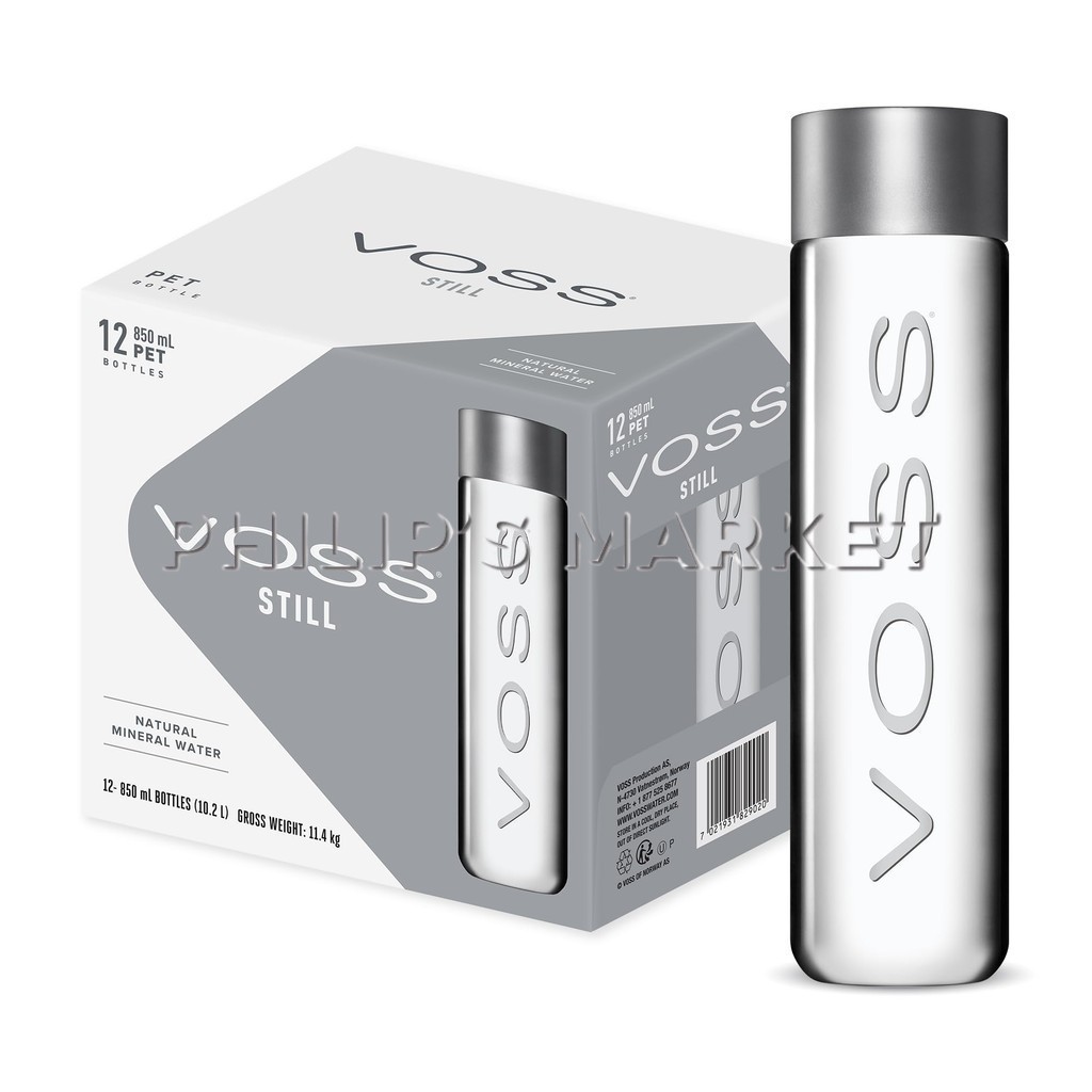 Voss Still Water Carton of 12 PET Bottles 850ml | Shopee Singapore