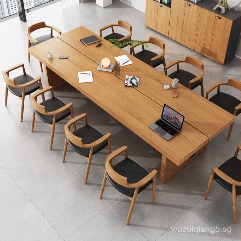 MK Simple Modern Solid Wood Office Conference Table And Chair ...