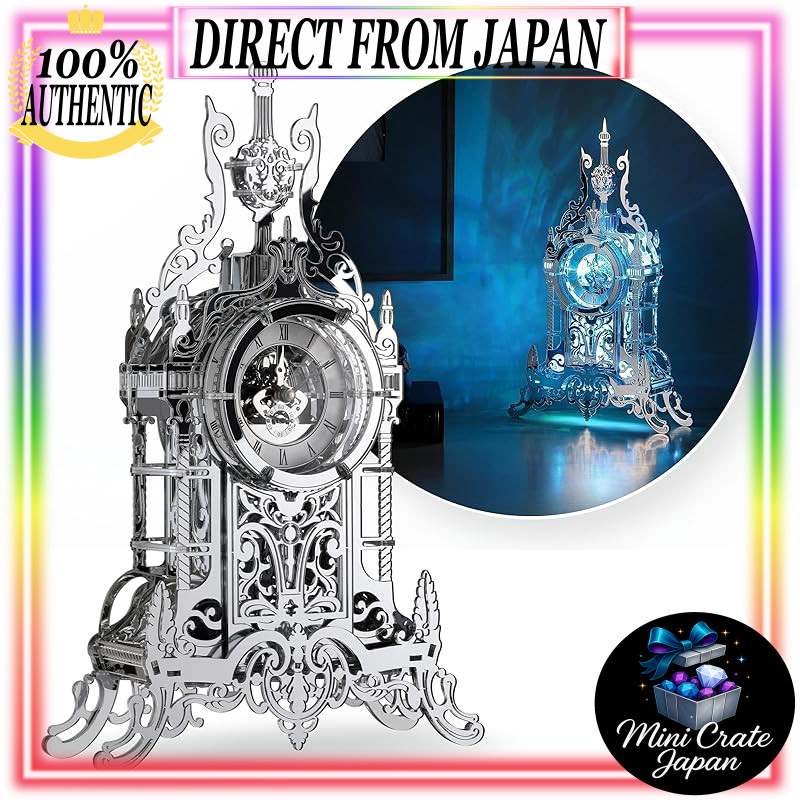 FUNPOLA LED 3D Wooden and Acrylic Puzzle Clock Tower Building Model DIY ...