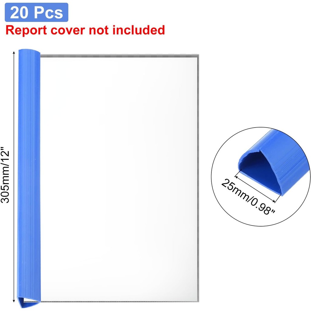 PATIKIL 20Pcs Binding Bars, 25mm Binding Bars Slide Grip 220 Sheets ...