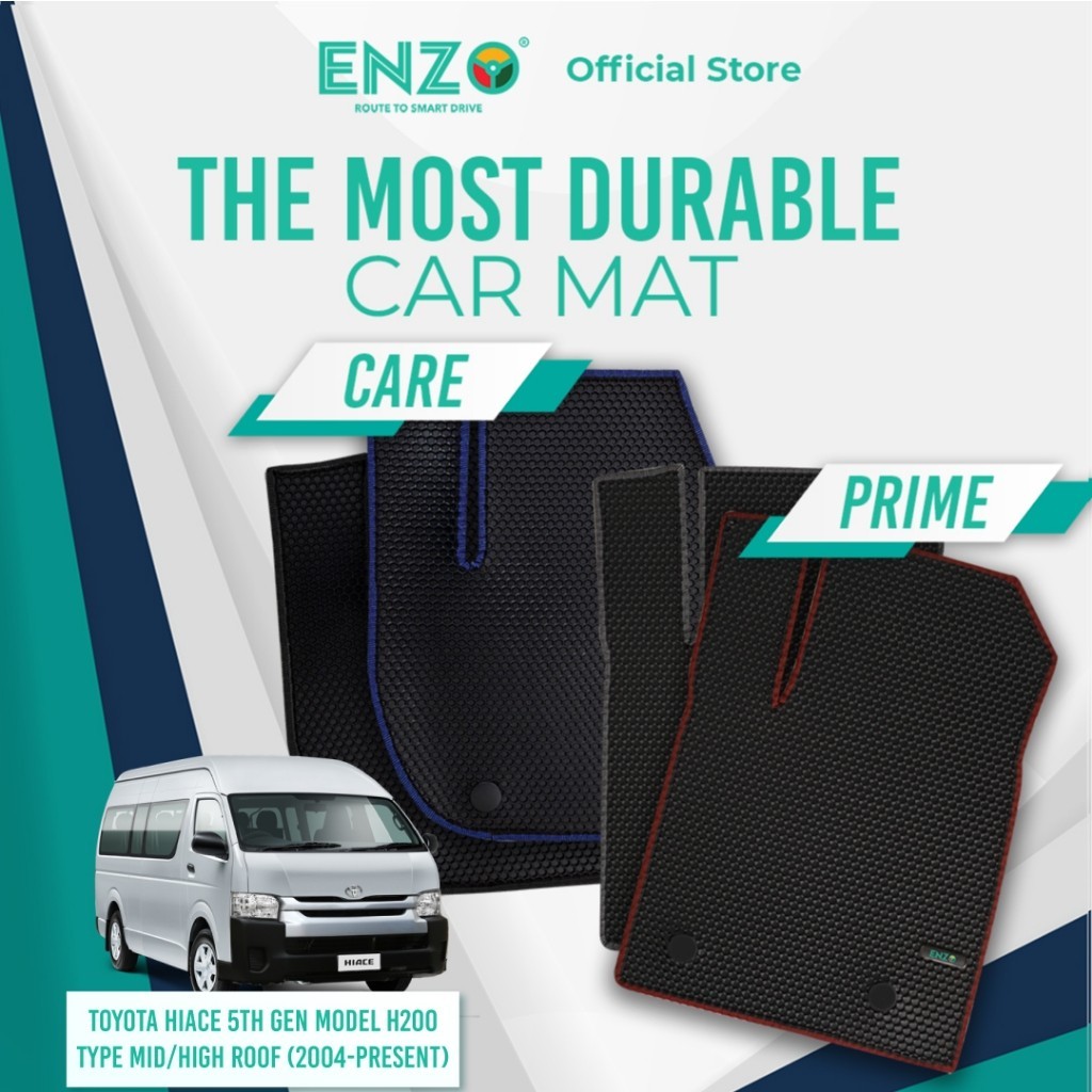 ENZO Car Mat - Toyota HiAce 5th Gen Model H200 Type Mid/High Roof (2004 ...