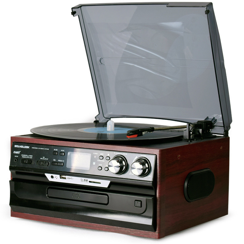 Modern Vinyl Record Player European StyleCD/FMRadioUDiskSDCardLPRetro ...