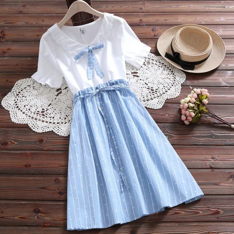 Girl Student Dress Summer Dress for Women12Years Old13Girl16Junior High ...