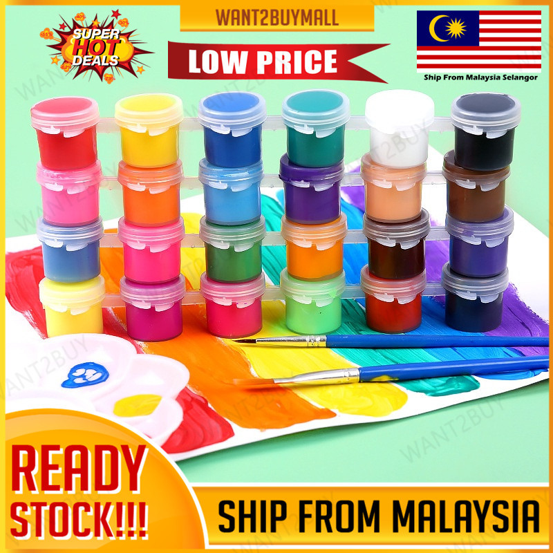 3/5ml DIY Acrylic Color Paint Set Pod Strips Arts Craft Plastic Storage ...
