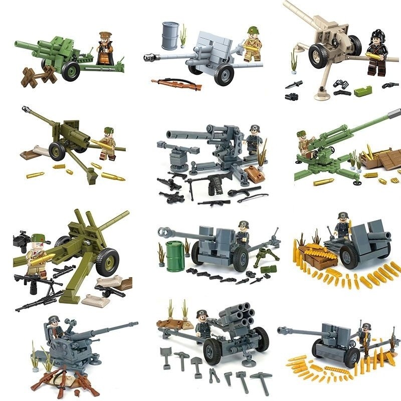 Wwiii Compatible Lego Military Minifigure Soviet Army Durio Cannon ...