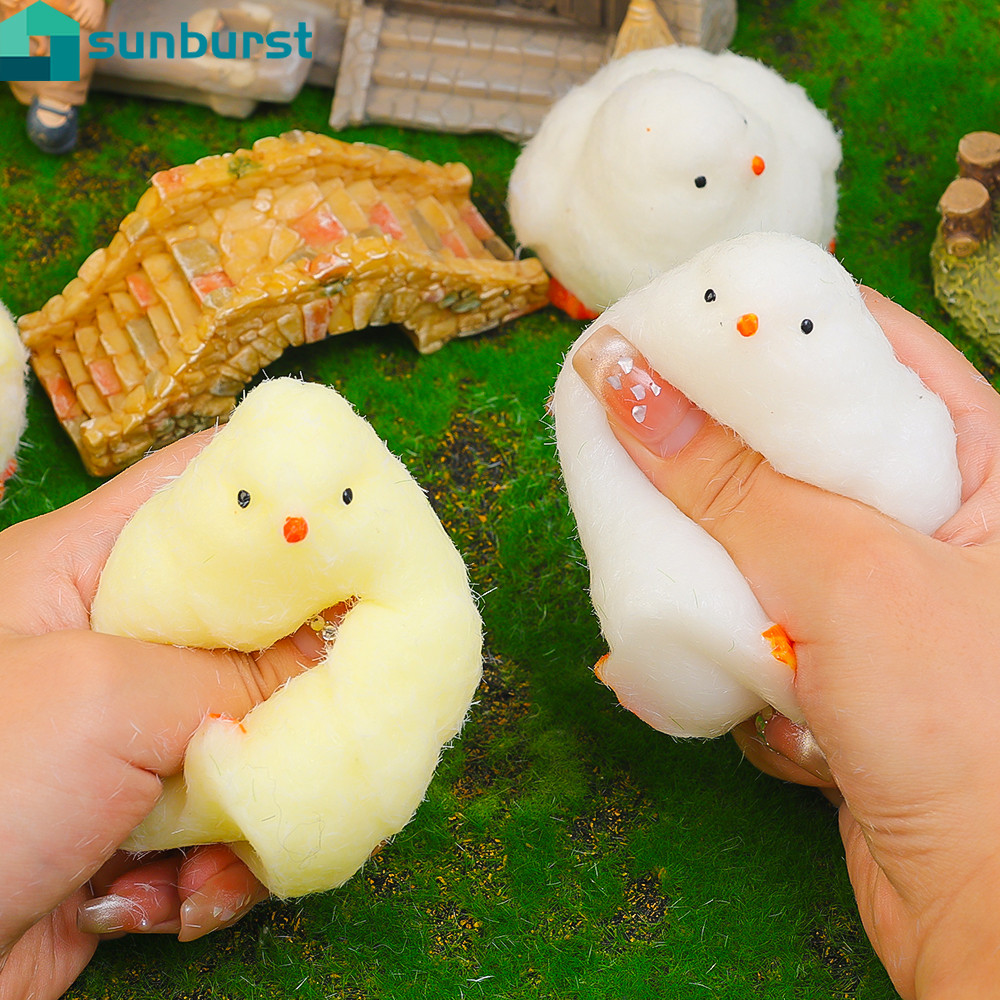 Cute Plush Yellow Chicken Squeeze Toy - Children Decompression Toy ...