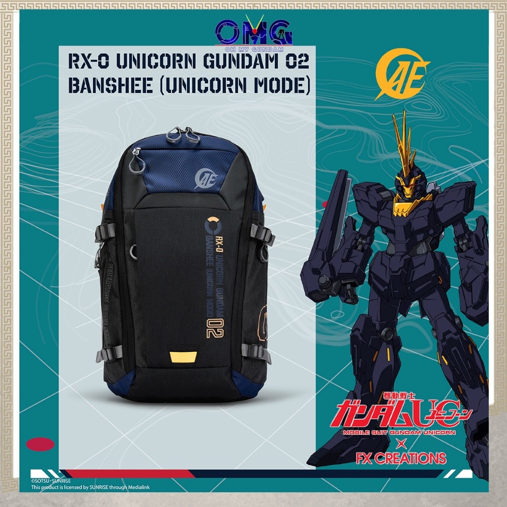 FX Creations RX-0 Unicorn Gundam 02 Banshee Backpack Back Pack Bag Pack ...