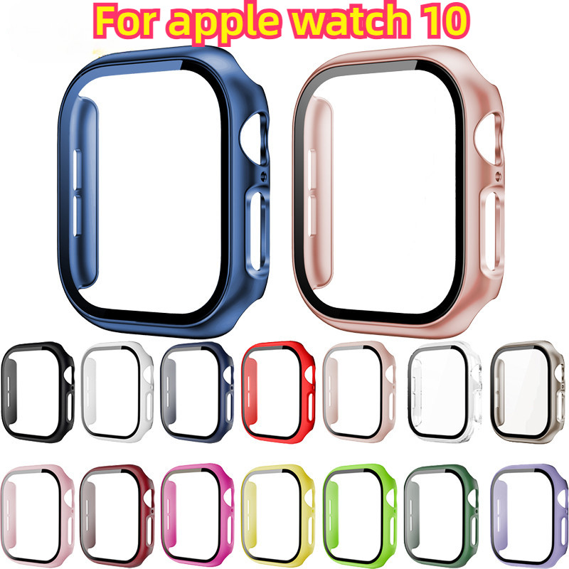 Case+Screen Protector Tempered Glass Cover bumper For Apple Watch 10 ...