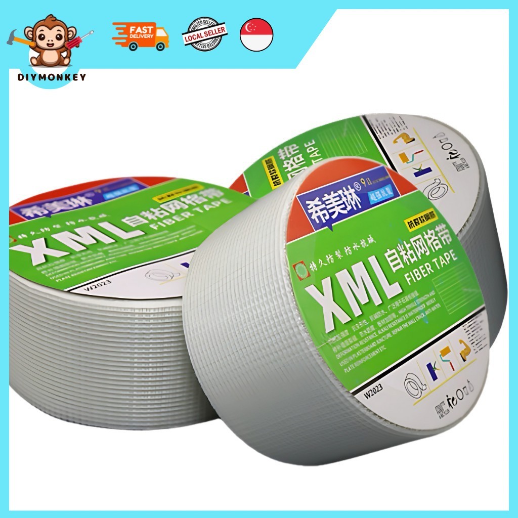 (DIYMONKEY) Self Adhesive Fibreglass Mesh Tape Excellent Wear and Tear ...