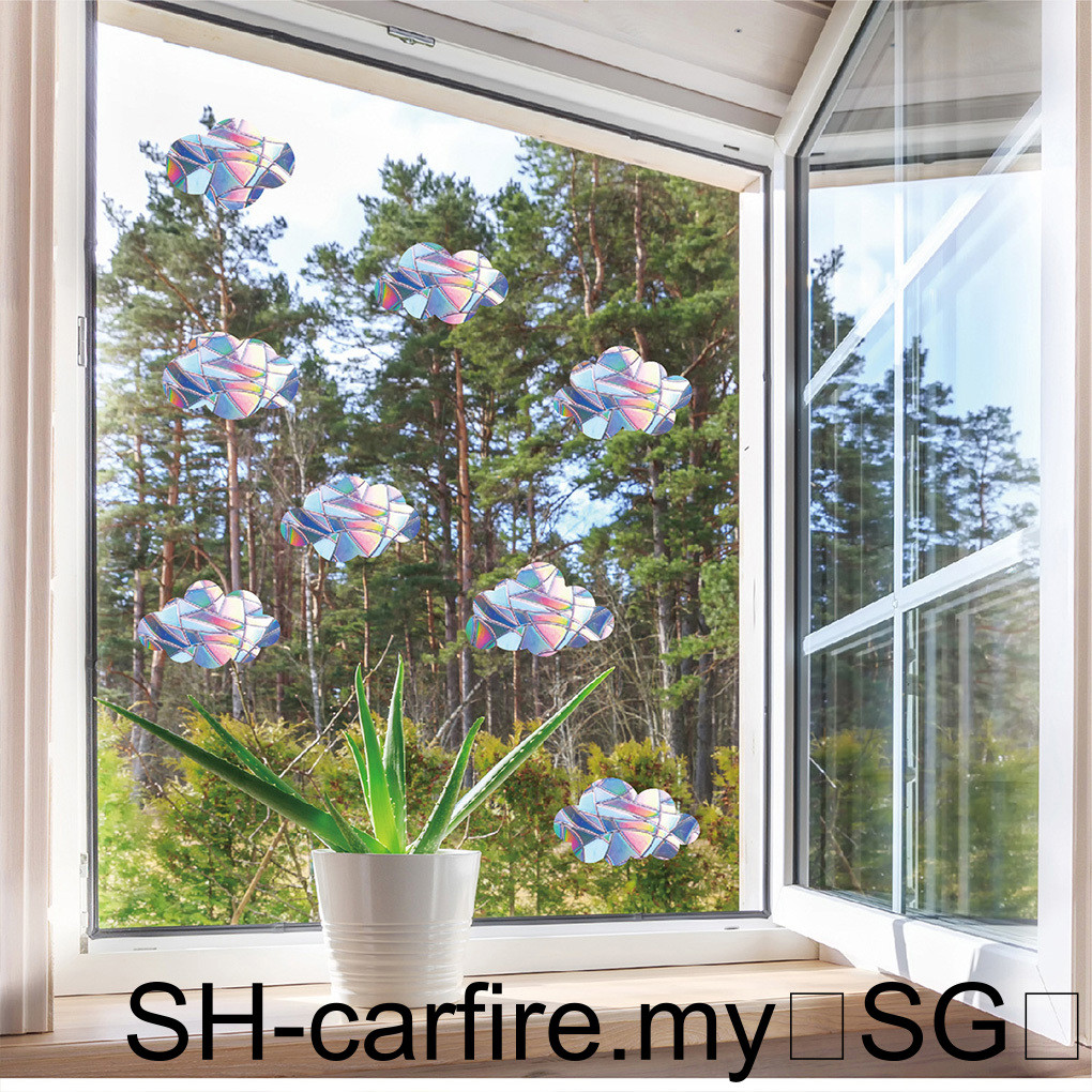 Glass Sticker Rainbow Visual Anti Collision Mirror Window Non-adhesive ...