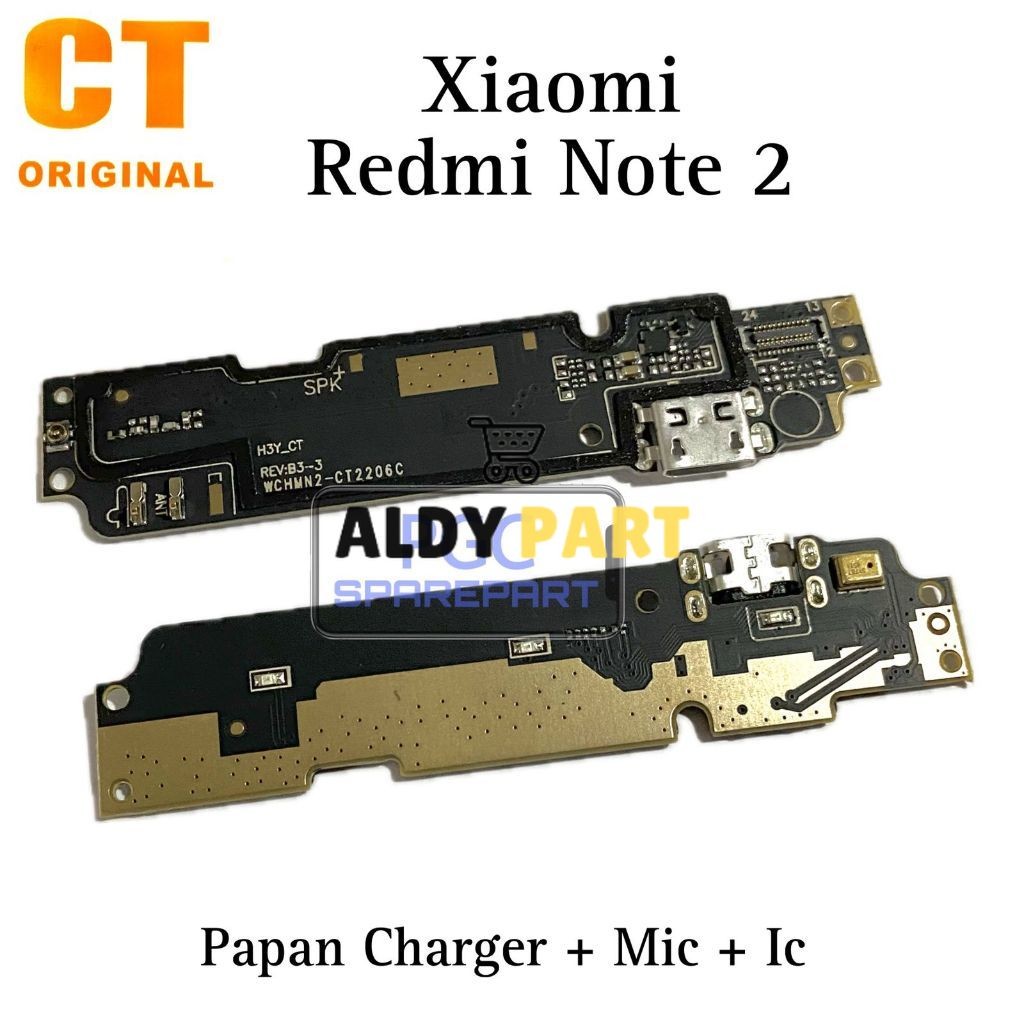 Original There is IC - Charger PCB Board + Mic for Xiaomi Redmi Note 2 ...
