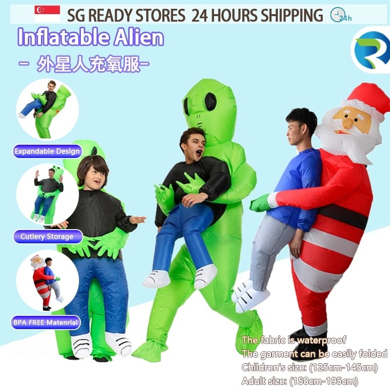 SG StockAdult Kids Alien Inflatable Costume Boys Party Cosplay Costume ...