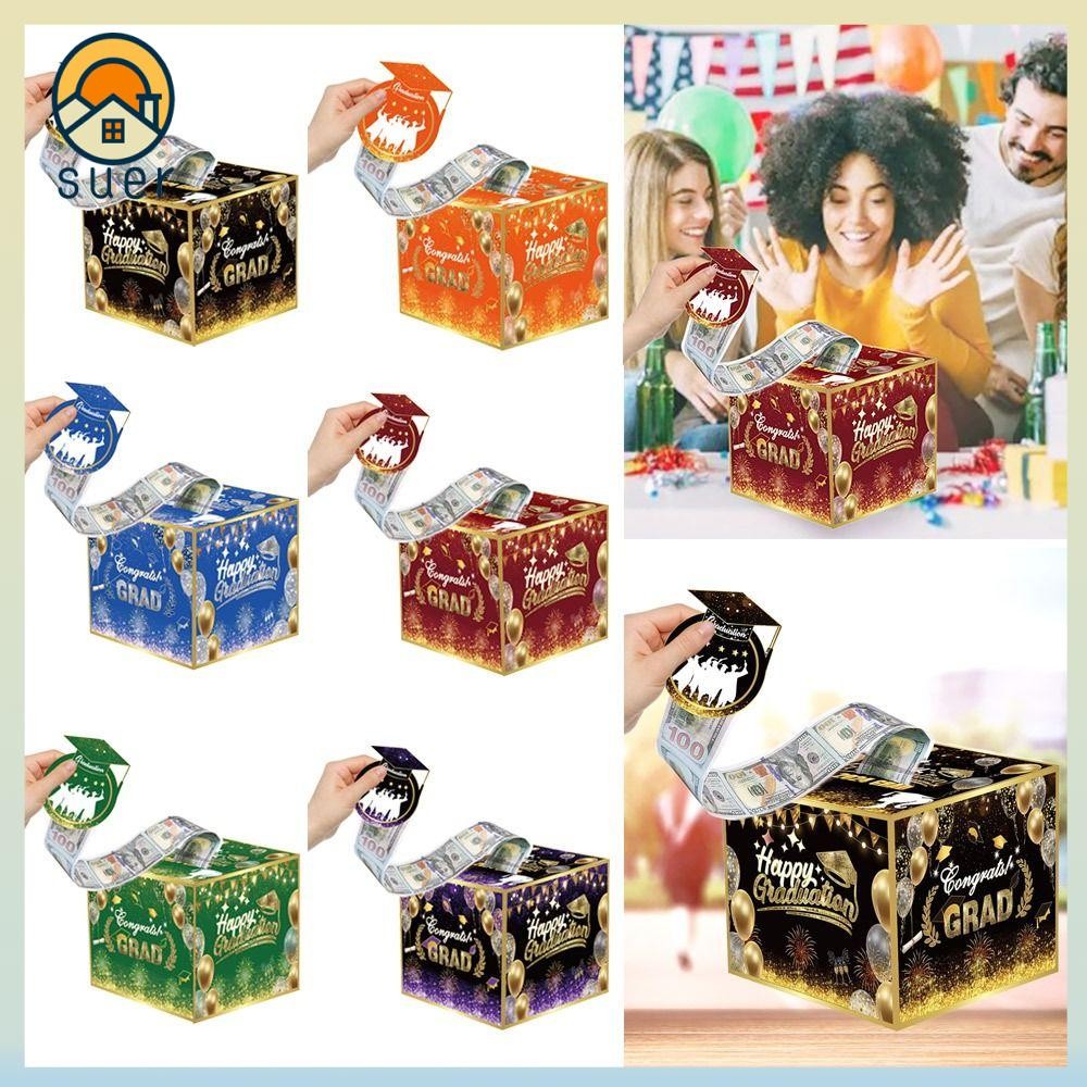SUERHD Commencement Money Pulling Box, Cake Decor Cash Money Clip ...