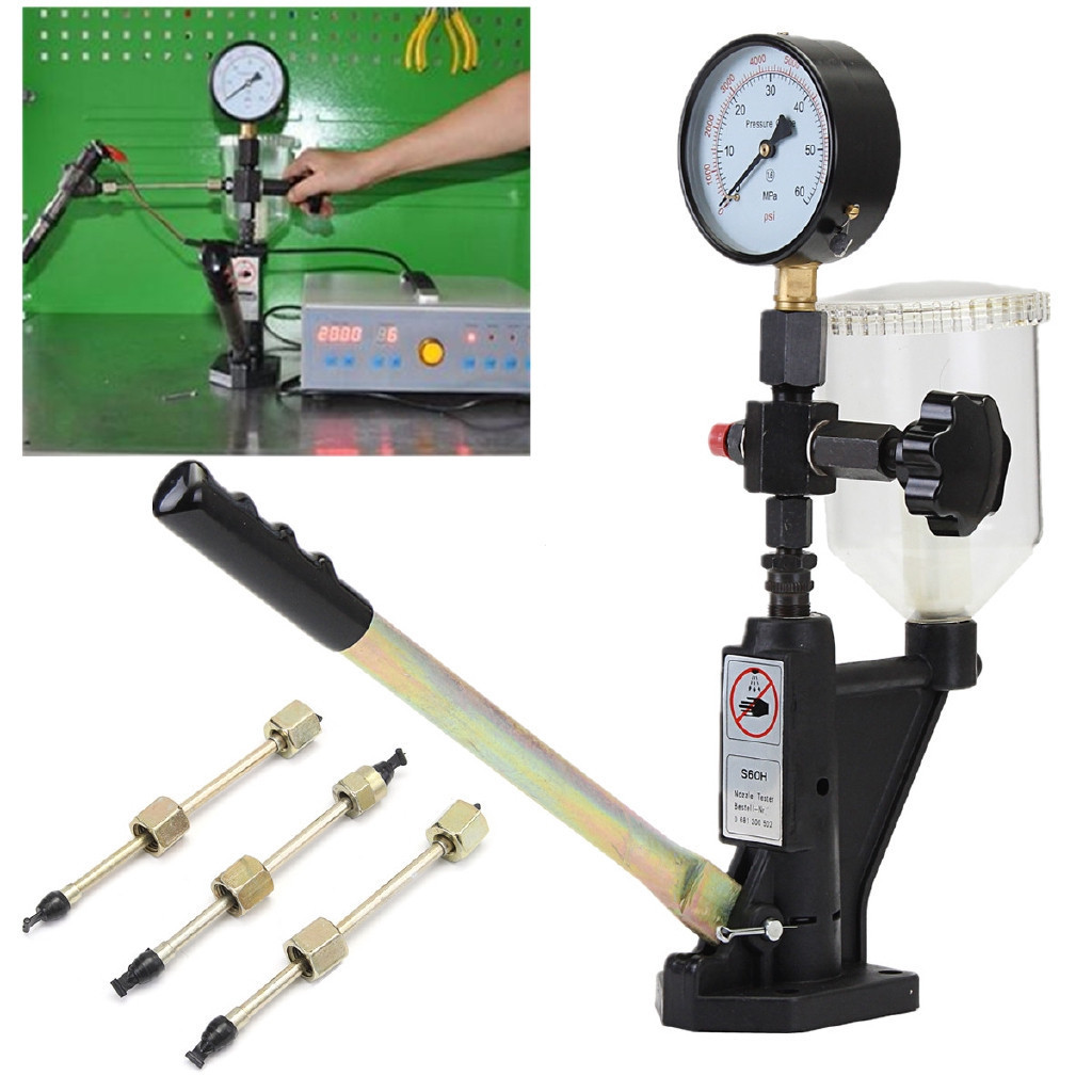 60 Mpa Nozzle Pop-Pressure Fuel Injector Calibrator Dual Scale Gauge ...