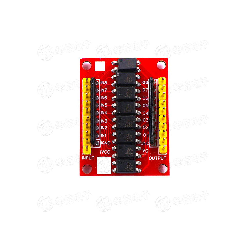 12V 8-Circuit Optocoupler Isolation Board High Level Trigger Isolation ...