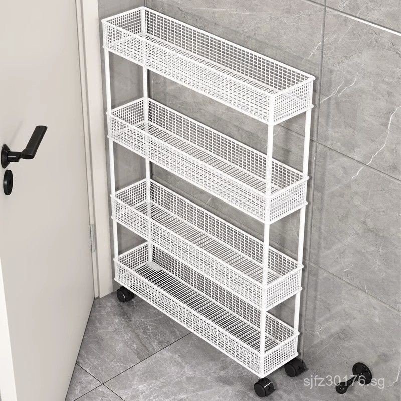 Door Back Storage Rack Ultra-Narrow Gap Storage Rack Movable Floor ...