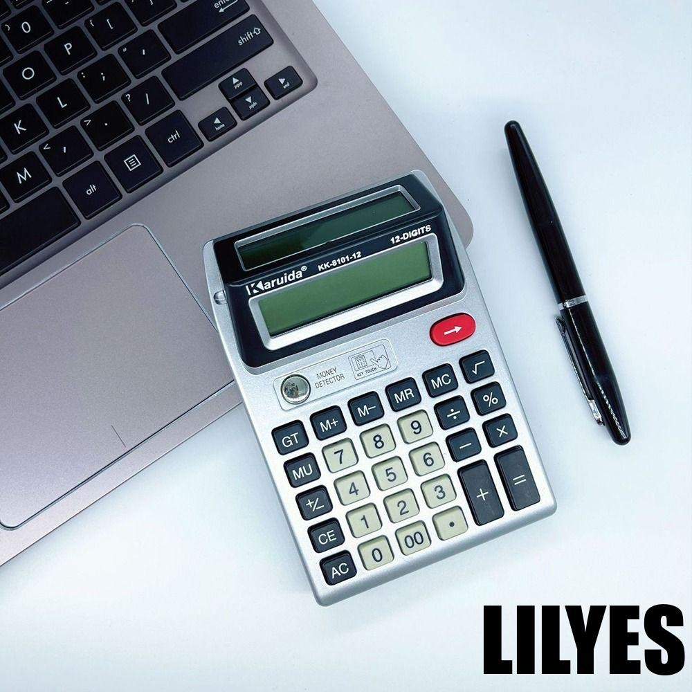 LILYES 12 Digits Calculator, Dual Screen Multifunctional Financial ...