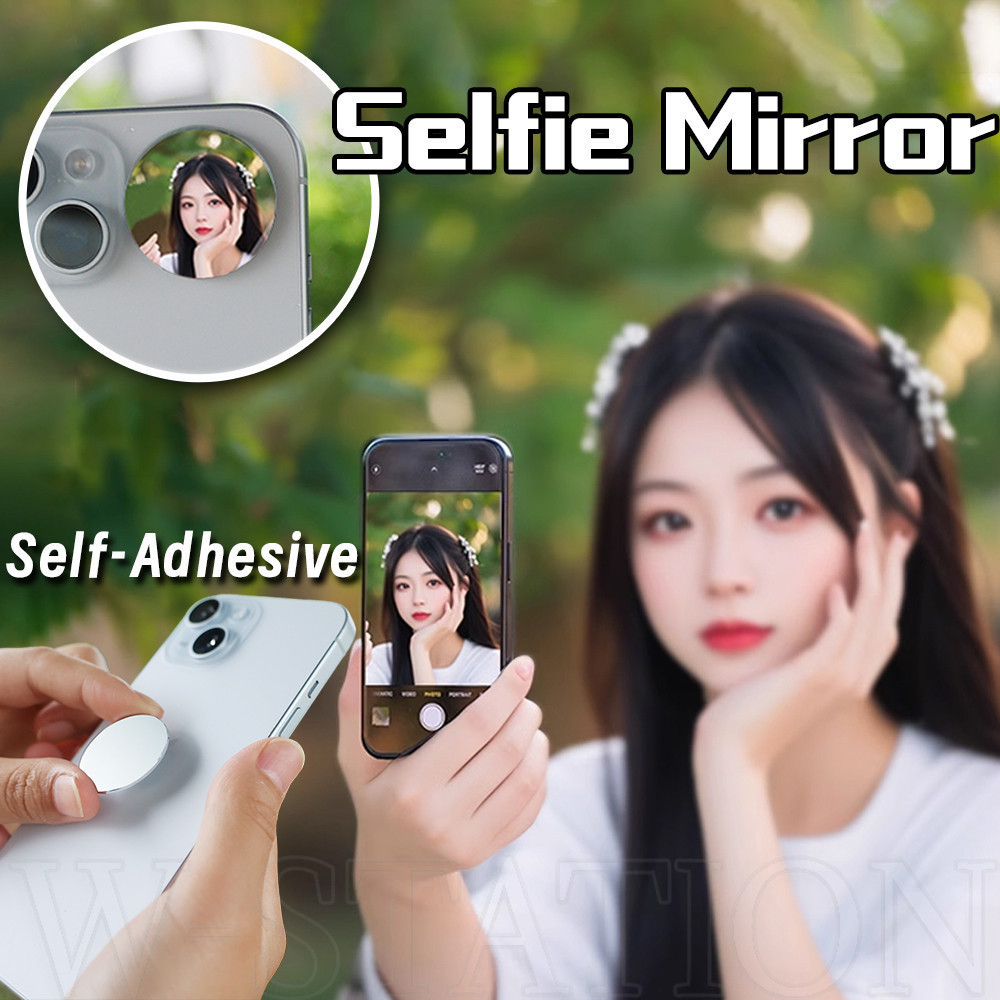 Self-Adhesive Phone Back Selfie Mirror - Small Size Camera Mirror ...