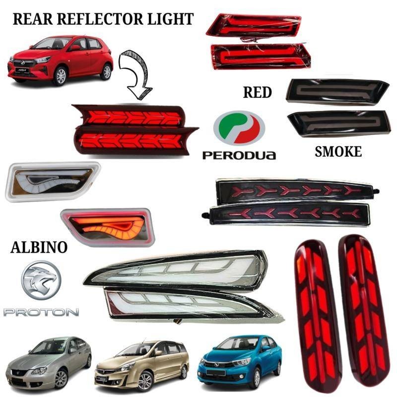 Proton Perodua Car LED Rear Bumper Reflector LED Light Brake Lamp Lampu ...