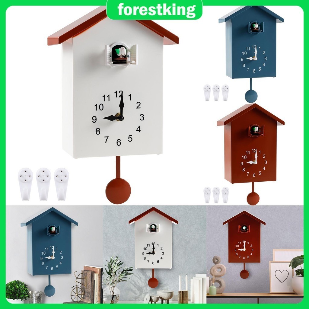 Cuckoo Clock Plastic Cuckoo Wall Clock with Bird Tweeting Sound Hanging ...