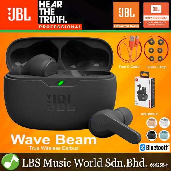 JBL Wave Beam True Wireless Earbuds with Built in Microphone Bluetooth Earphone | Shopee Singapore