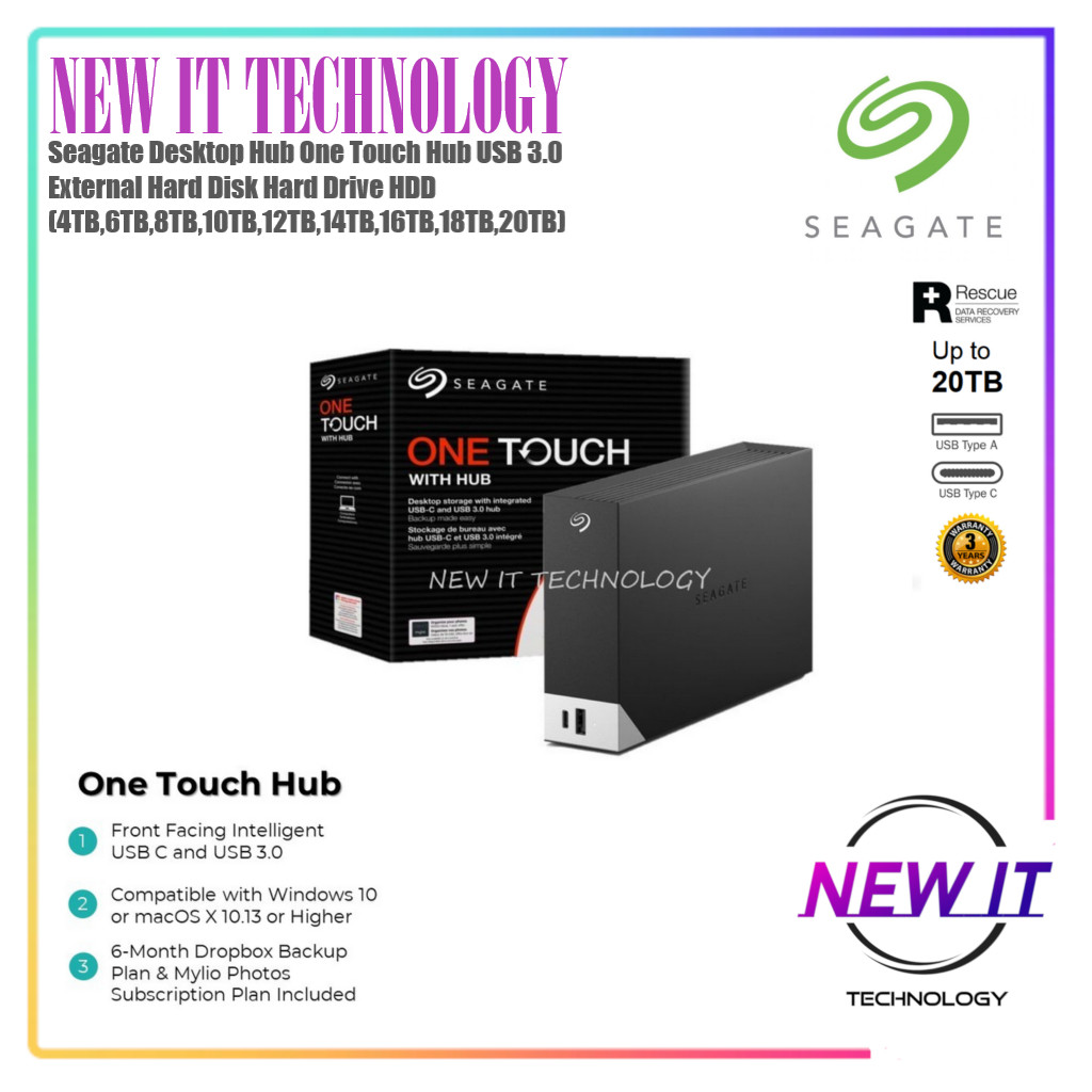 Seagate Desktop Hub One Touch Hub USB 3.0 External Hard Disk Hard Drive ...