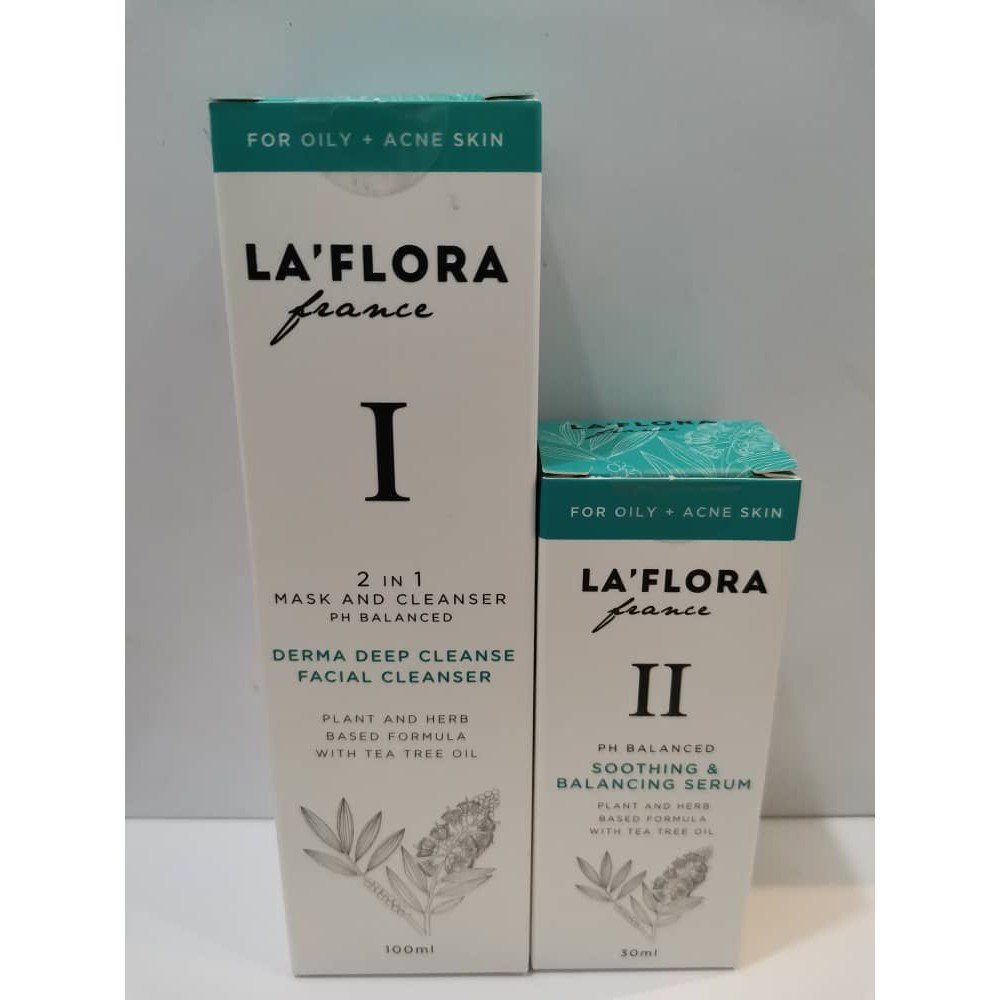 HLP LA'FLORA OILY / ACNE FACE CARE (CLEANSER / SERUM / ACNE SET ...