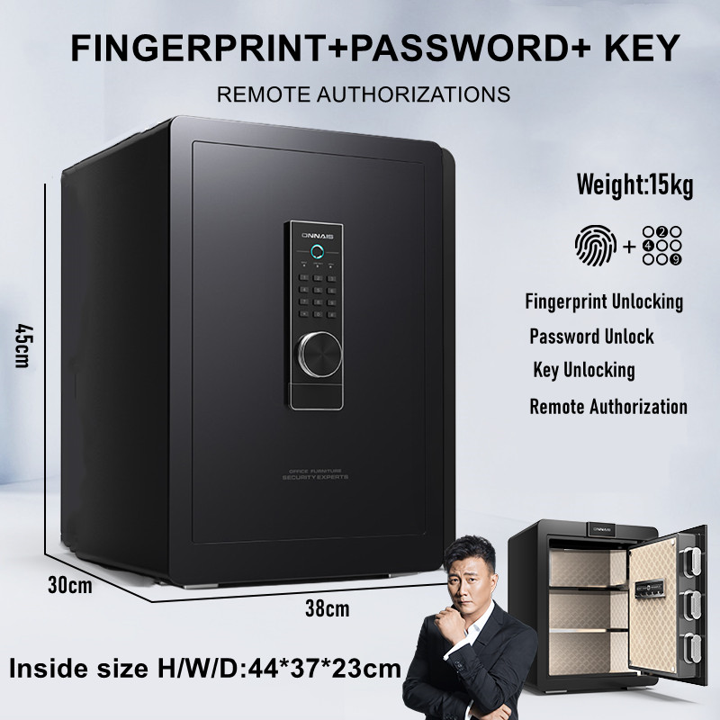 Safe Box Fingerprint Home Password Office Safe Deposit Box Anti-theft ...