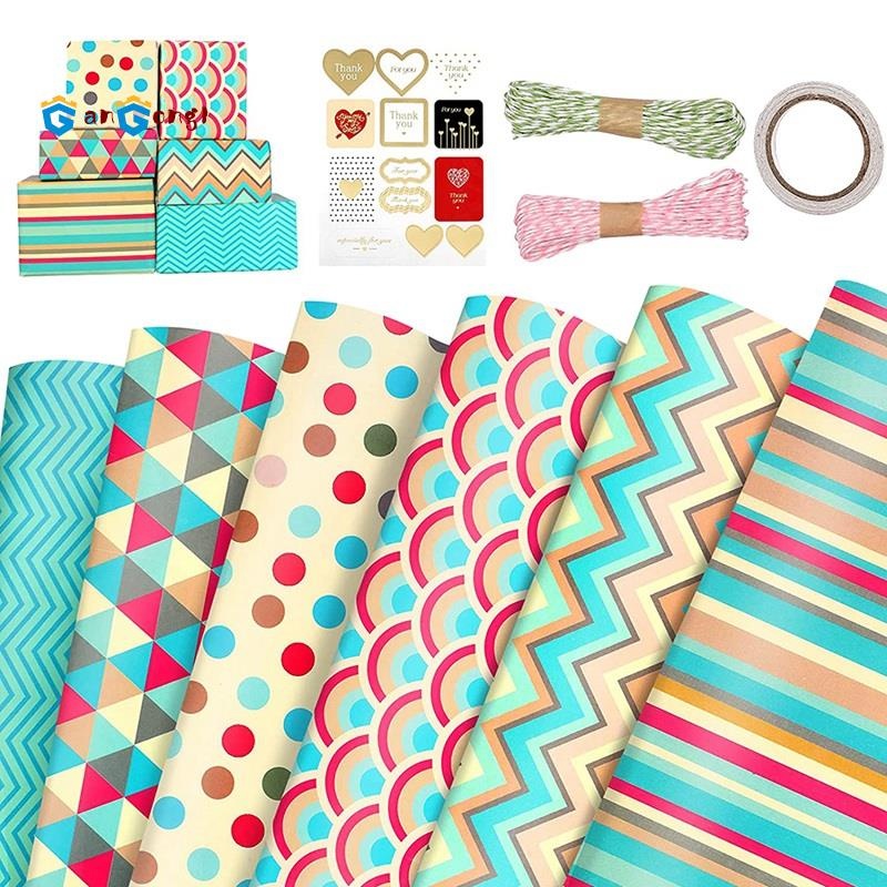 Wrapping Paper Sheets,for Christmas Birthday Party Wrapping Paper Set 6 ...