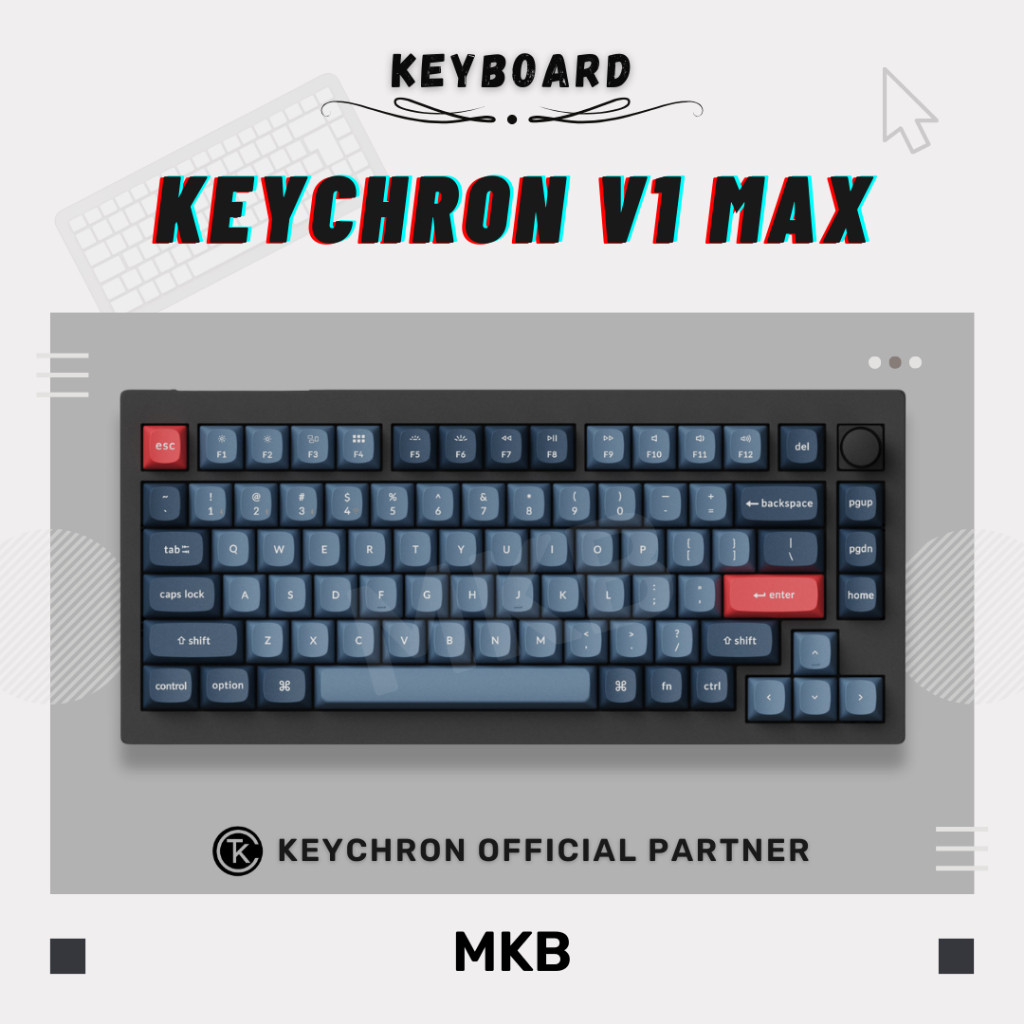 Keychron V1 Max 75% Hot-Swap Custom RGB QMK VIA South Facing Wireless ...