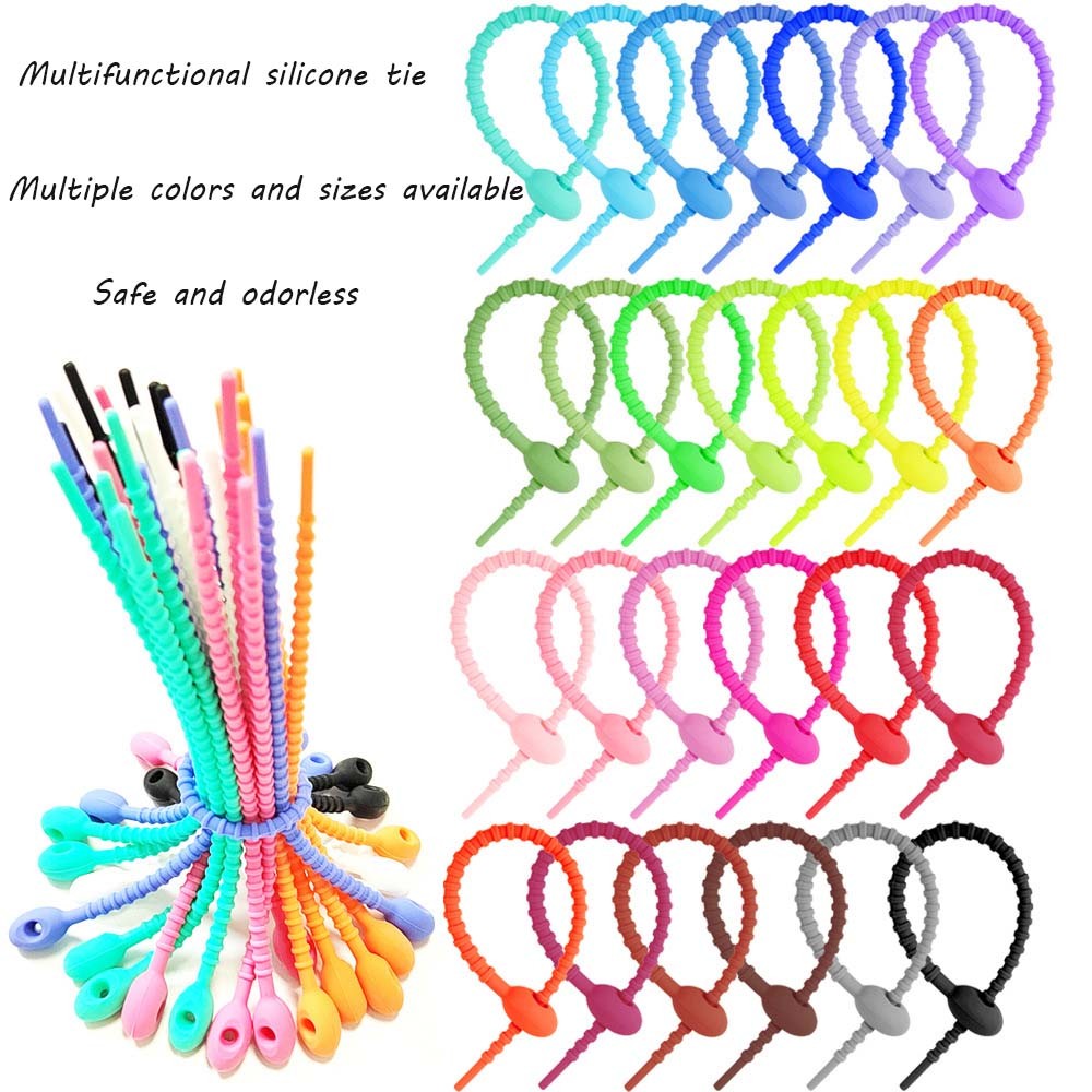 St.kunkka 5/2Pcs Multifunctional Silicone Cable Ties Various Types of ...
