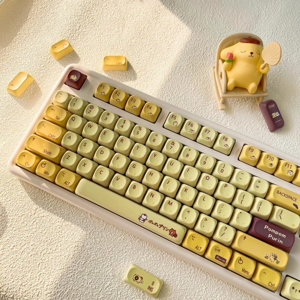 Pom Pom Purin Keycaps 120 Keys MOA Profile PBT Dye Sublimation ...