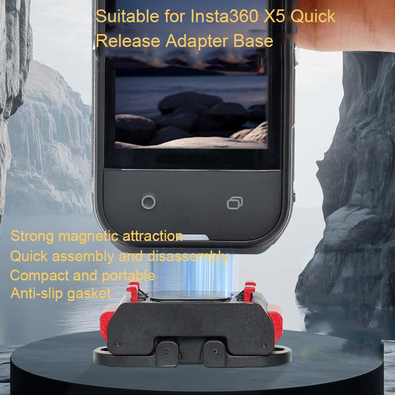 Magnetic Quick Release Adapter Mount for insta360 X5 Camera Aluminum ...