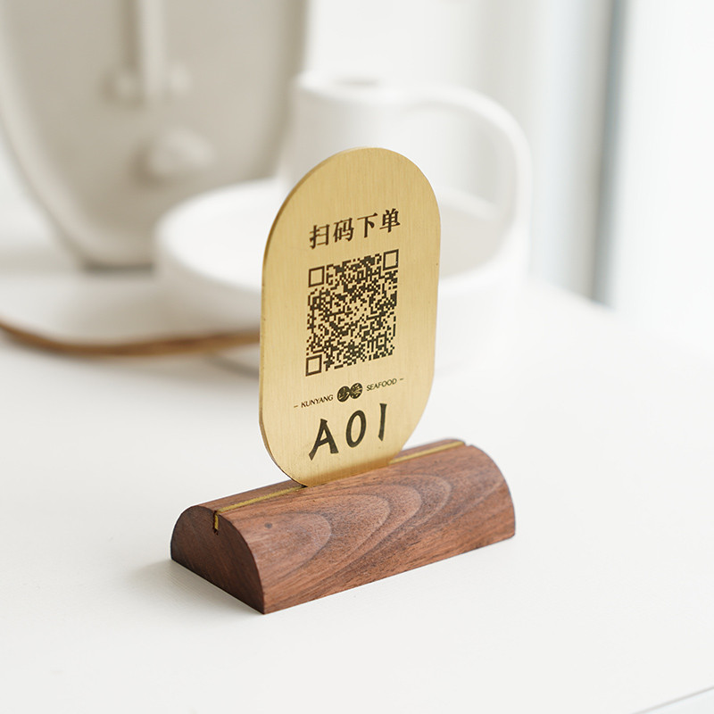 Scan the QR code to order at the restaurant Table Number Plate Hotel ...