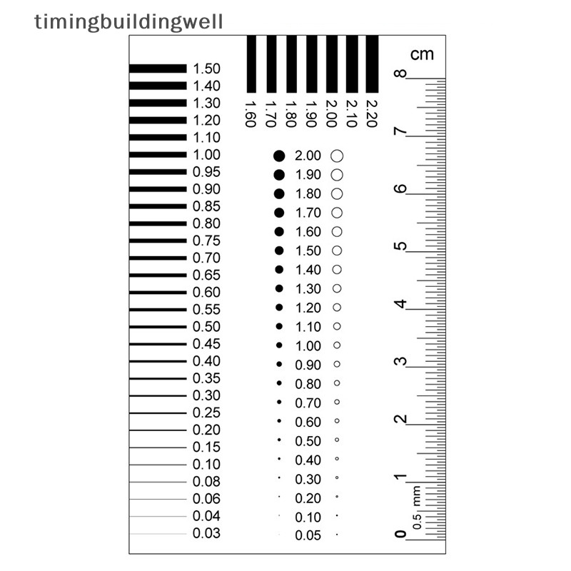 Twsg Badge gauge Stain card Point gauge wire gauge film ruler Stain ...