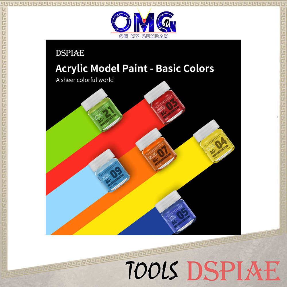 Dspiae Acrylic Paint Basic Color Series AG-01 - AG-28 Water-based Paint ...