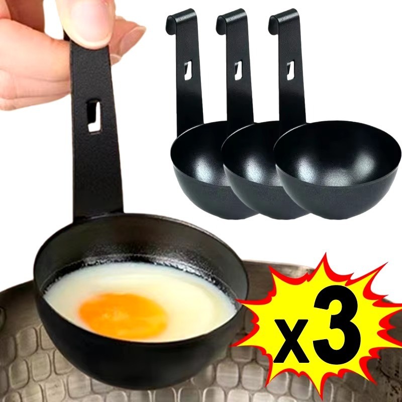 1/2/3Pcs Stainless Steel Egg Poacher Non-stick Egg Boiling Heating Mold ...