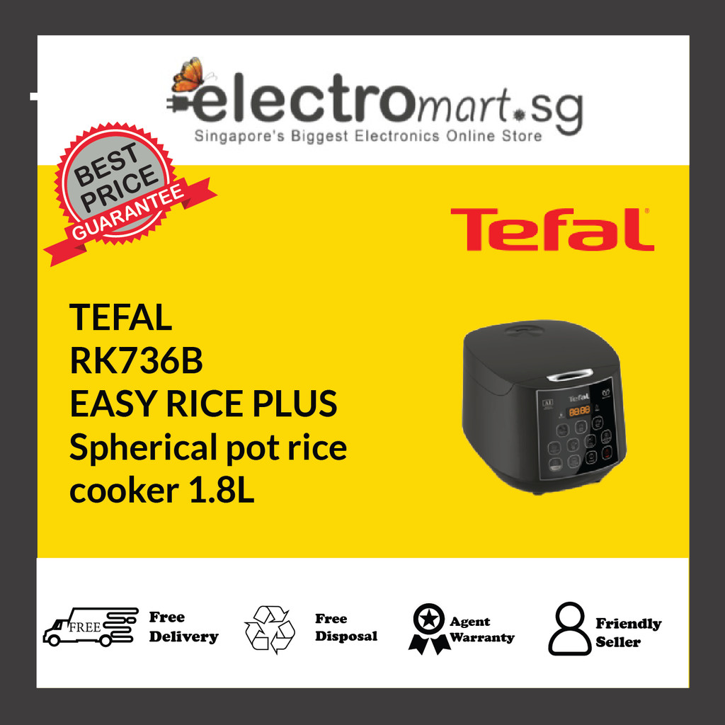 TEFAL RK736B EASY RICE PLUS Spherical pot rice cooker 1.8L | Shopee ...