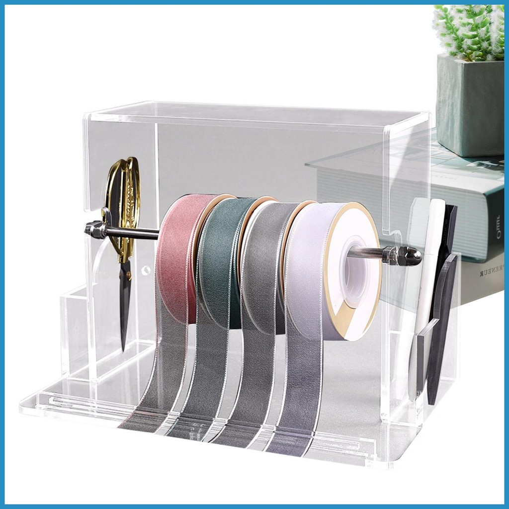 Ribbon Holder Clear Ribbon Storage Organizer Rack Multi Use Label ...