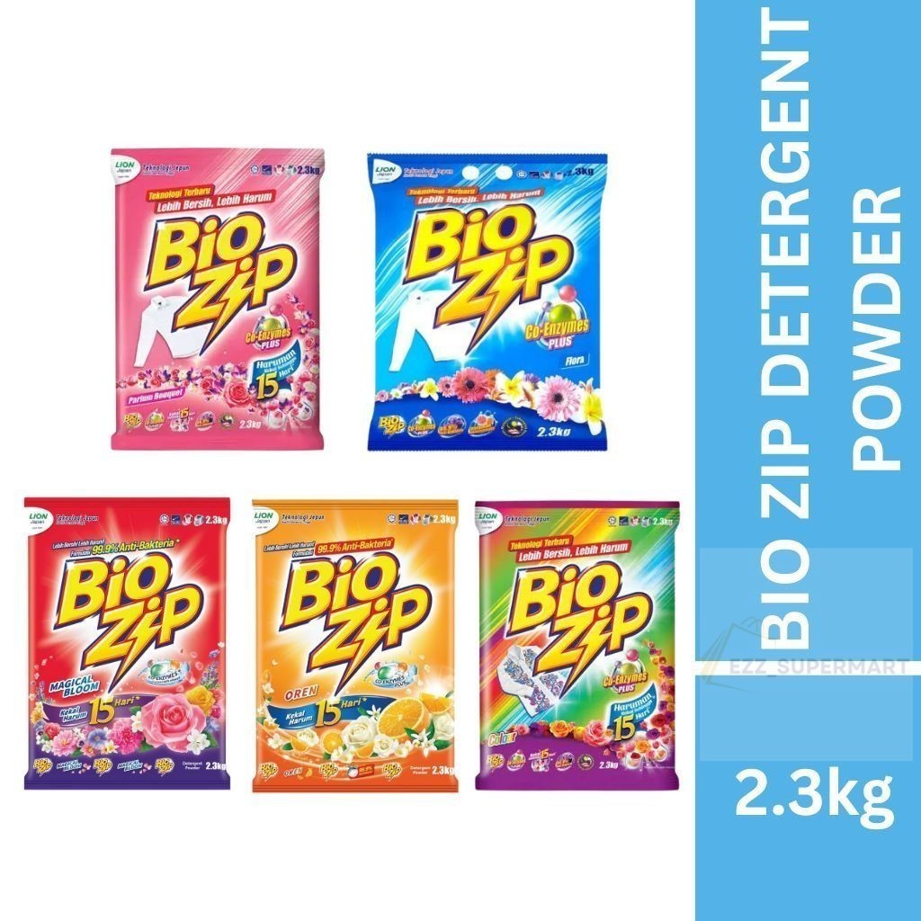 BIO ZIP Powder Laundry Detergent (2.3kg) | Shopee Singapore