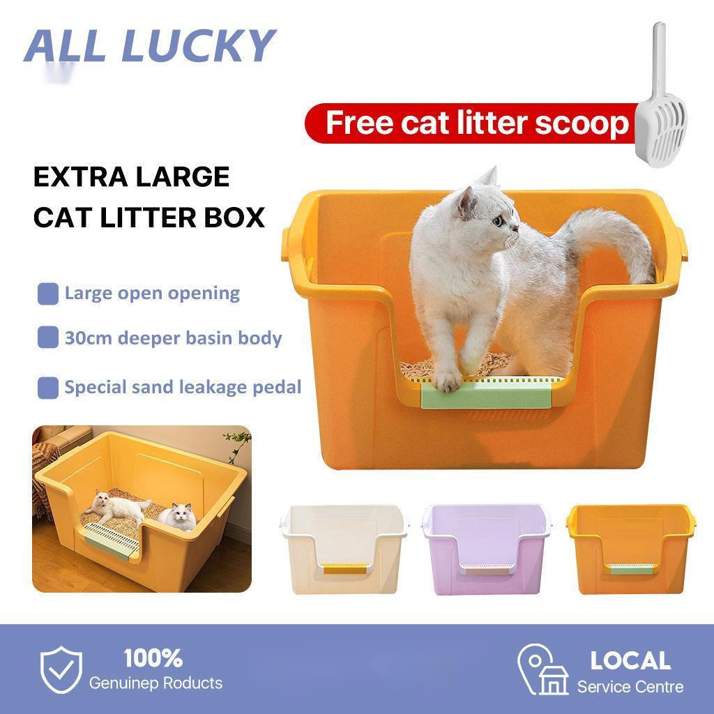 Litter Box Oversized Large Closed Cat Toilet Extra Large Anti-Splash ...