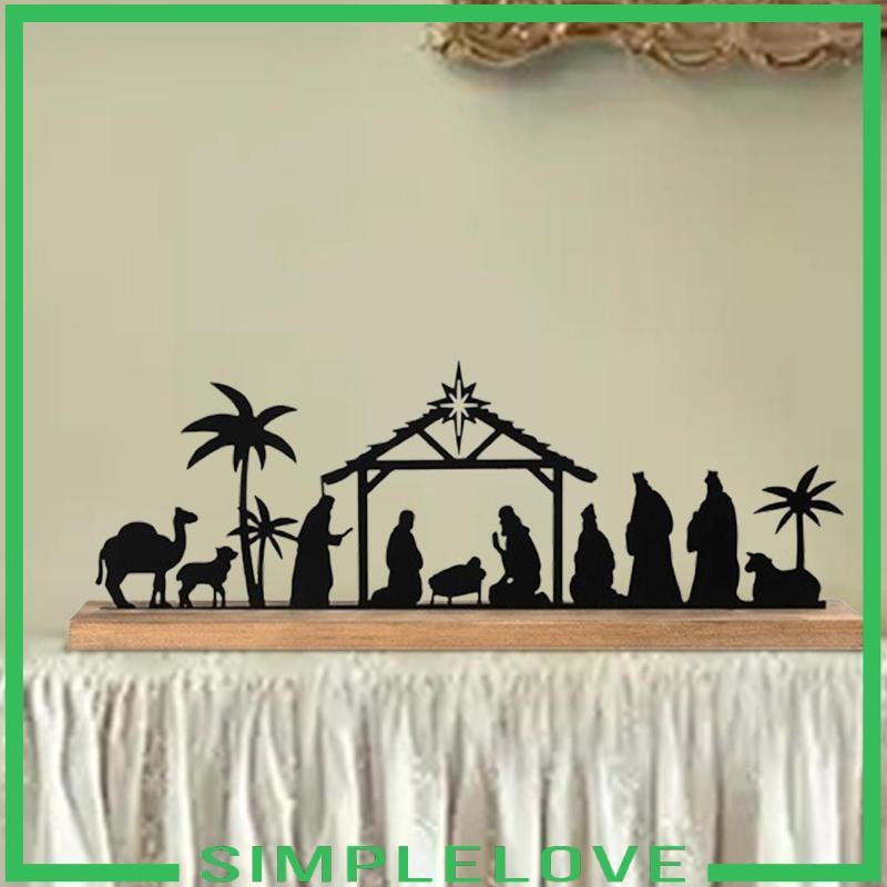 [Simple] Christmas Nativity Scene Ornament Christian Ornament Xmas ...