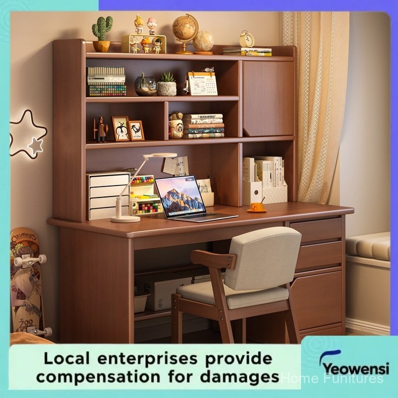 Solid Wood Desk for Students, Home Study Writing Desk, Bedroom ...