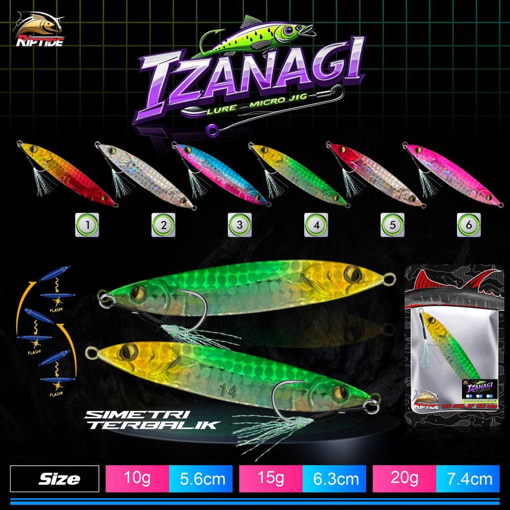 Fishing Bait Riptide Izanagi Micro Jig Ultralight Cast Jig Micro ...