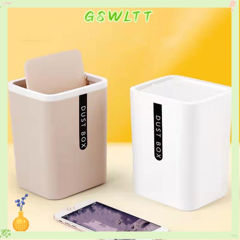 GSWLTT Mini Small Waste Bin Lightweight Storage bucket 360 Degree Trash ...