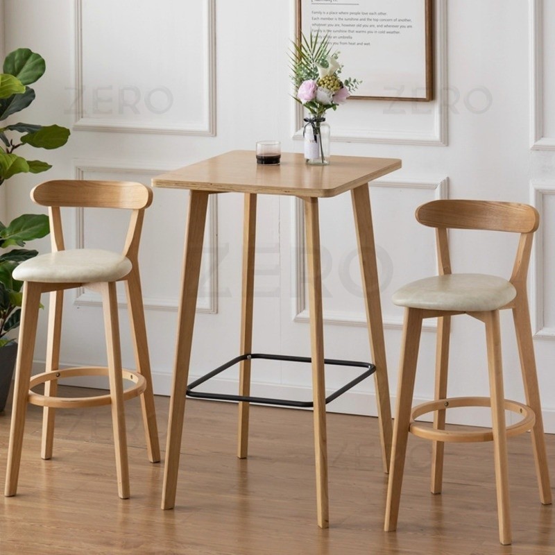 Bar Table Solid Wood Square Bar Household Balcony Wall Facing ...