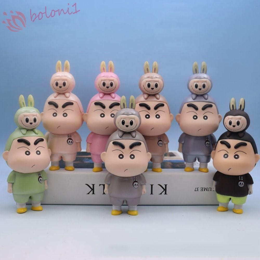 [READY STOCK] Labubu Crayon Shin-Chan Figure, Anime PVC Doll Crayon ...